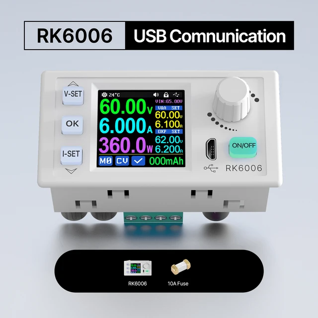 RD RK6006 RK6006-BT 60V 6A 4 haneli iletişim ayarlanabilir DC adım ...