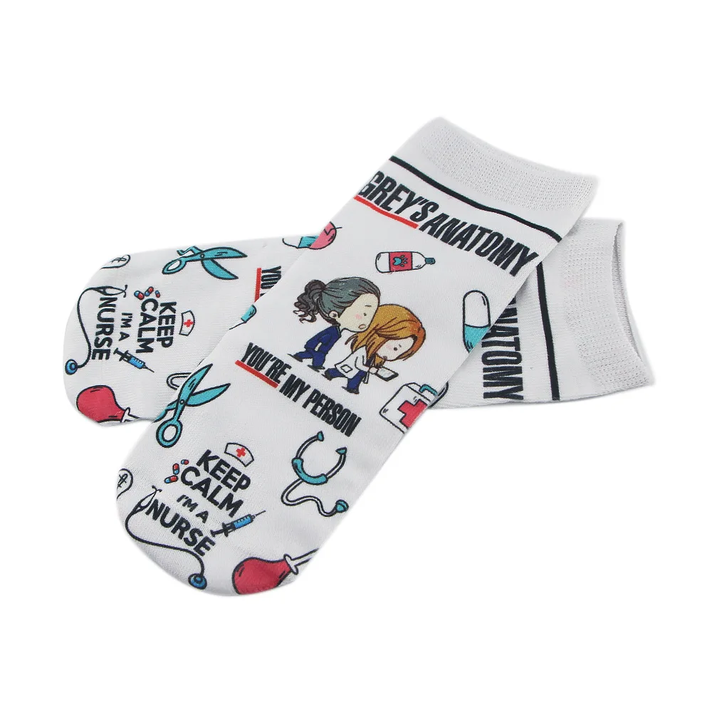 Calcetines-de-algod-n-con-estampado-de-Doctor-y-enfermera-medias ...