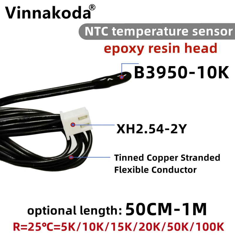 1PCS NTC Thermistor Temperature Sensor B3950 5K 10K 15K 20K 50K 100K 1% ...
