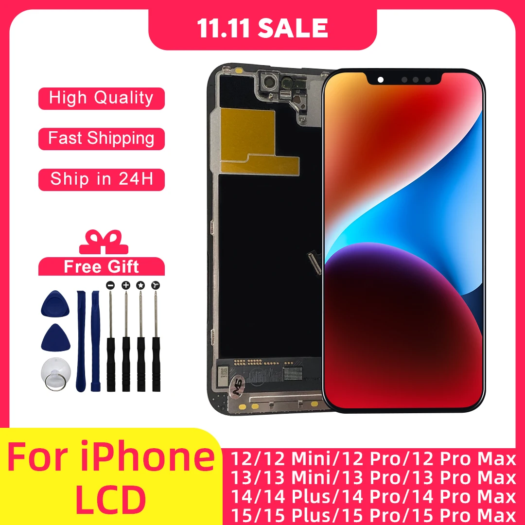 OLED-15-For-iPhone-12-LCD-12-Pro-Max-Display-14-Pro-Max-Screen-Touch ...