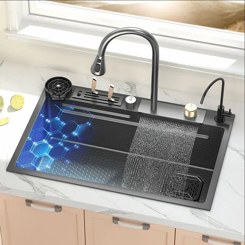 Kitchen-Sink-Embossed-Honeycomb-Large-Single-Slot-Stainless-Steel ...