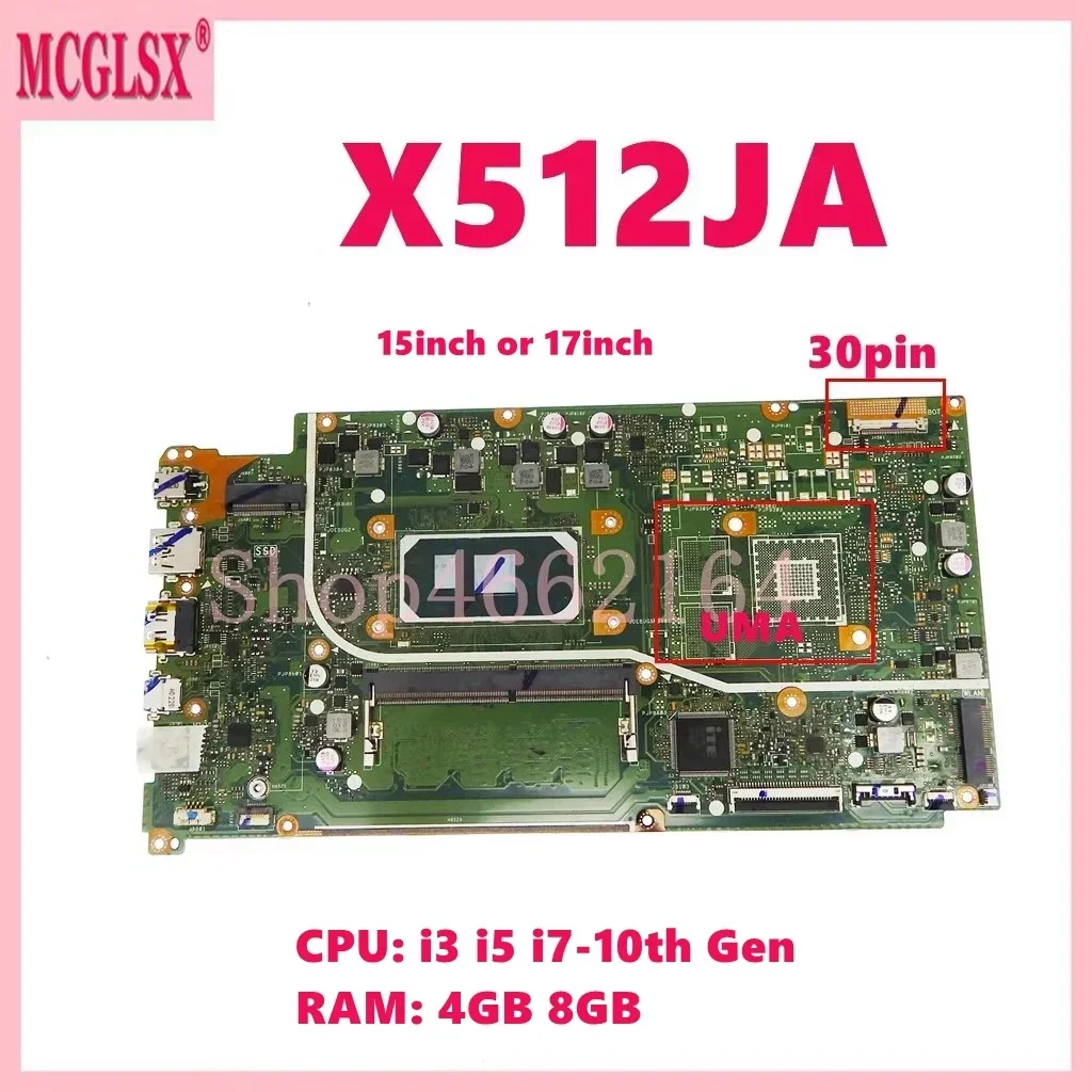 X512JA-i3-i5-i7-10th-Gen-CPU-4GB-8GB-RAM-Mainboard-X712JA-X712J-X512JP ...