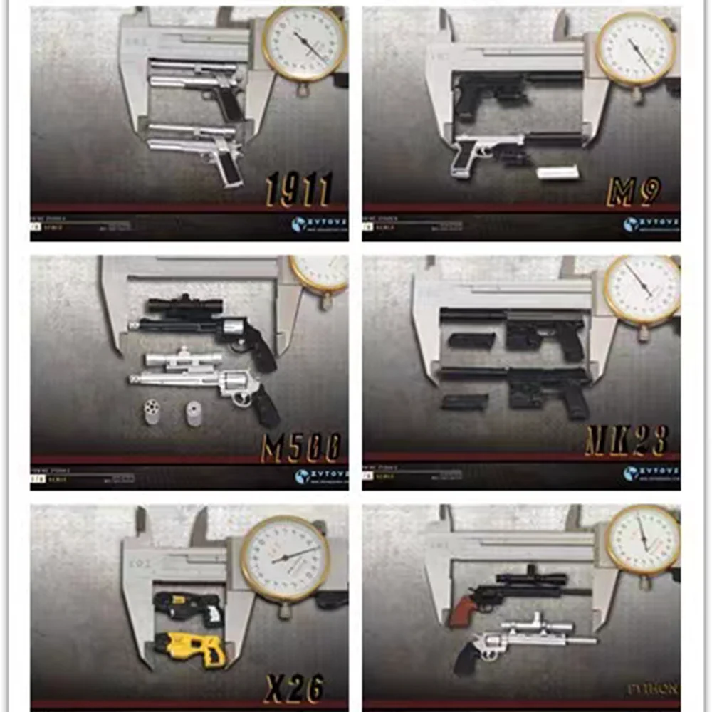 ZYTOYS-ZY2009A-F-1-6-M9-M1911-MK23-X26-Taser-Gun-M500-Revolver-Python ...