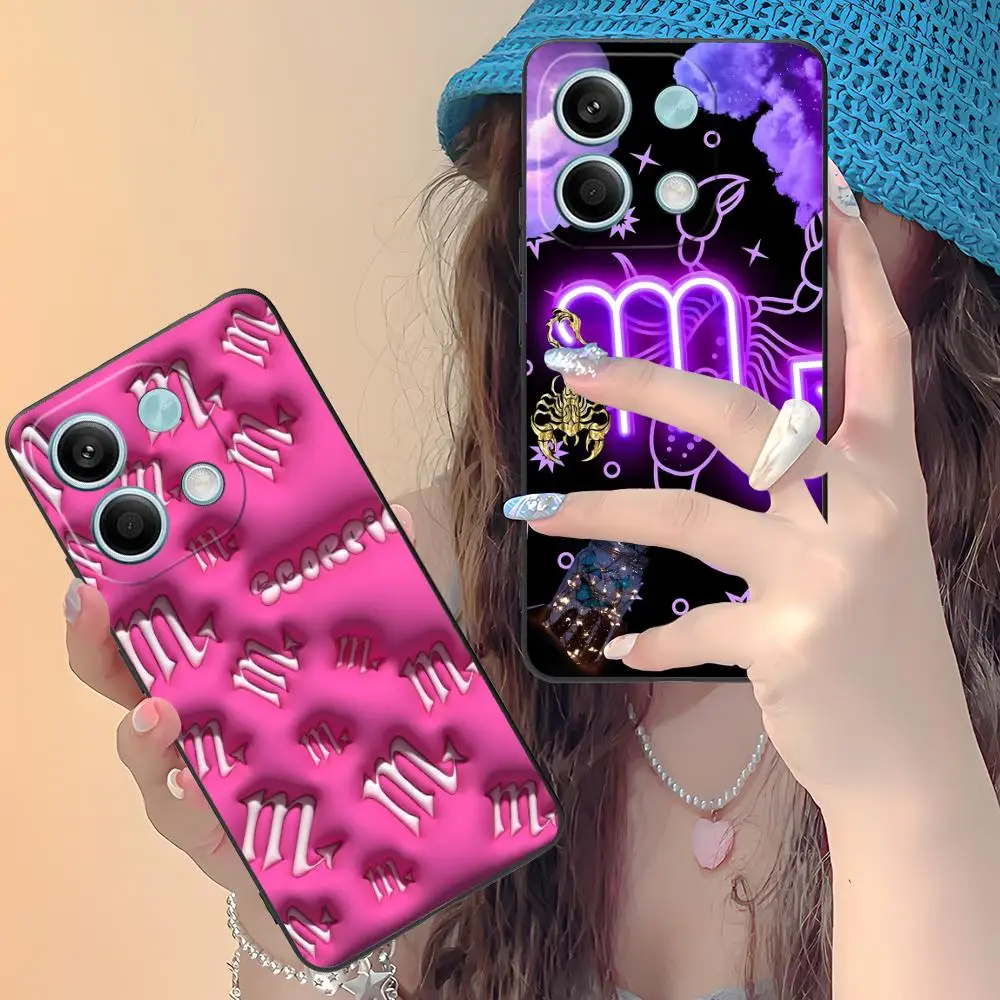 Zodiac Sign Scorpio Mobile Phone Case for Xiaomi Redmi 15 14 13 12 A5 3 ...