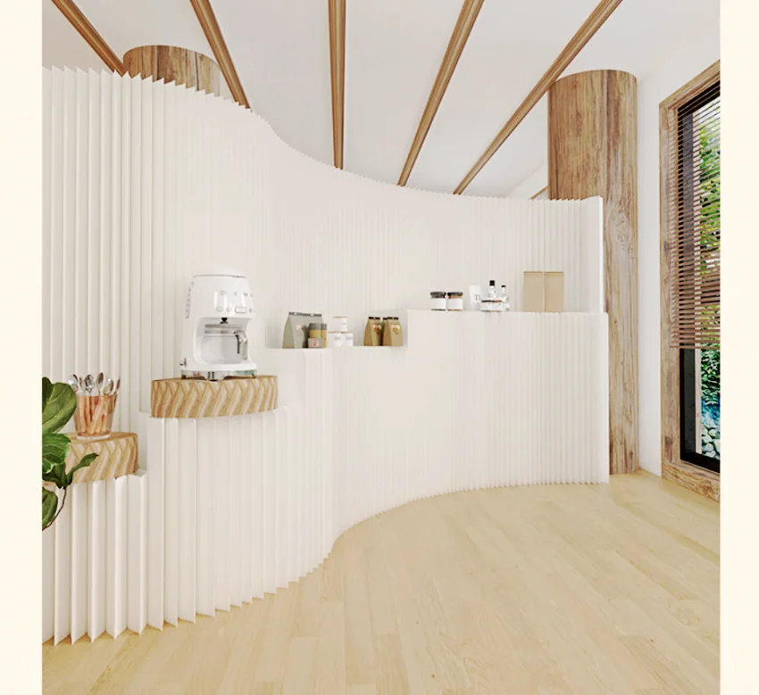 2M-Height-Creative-Home-Decor-White-Organ-Paper-Wall-Screen-Room ...