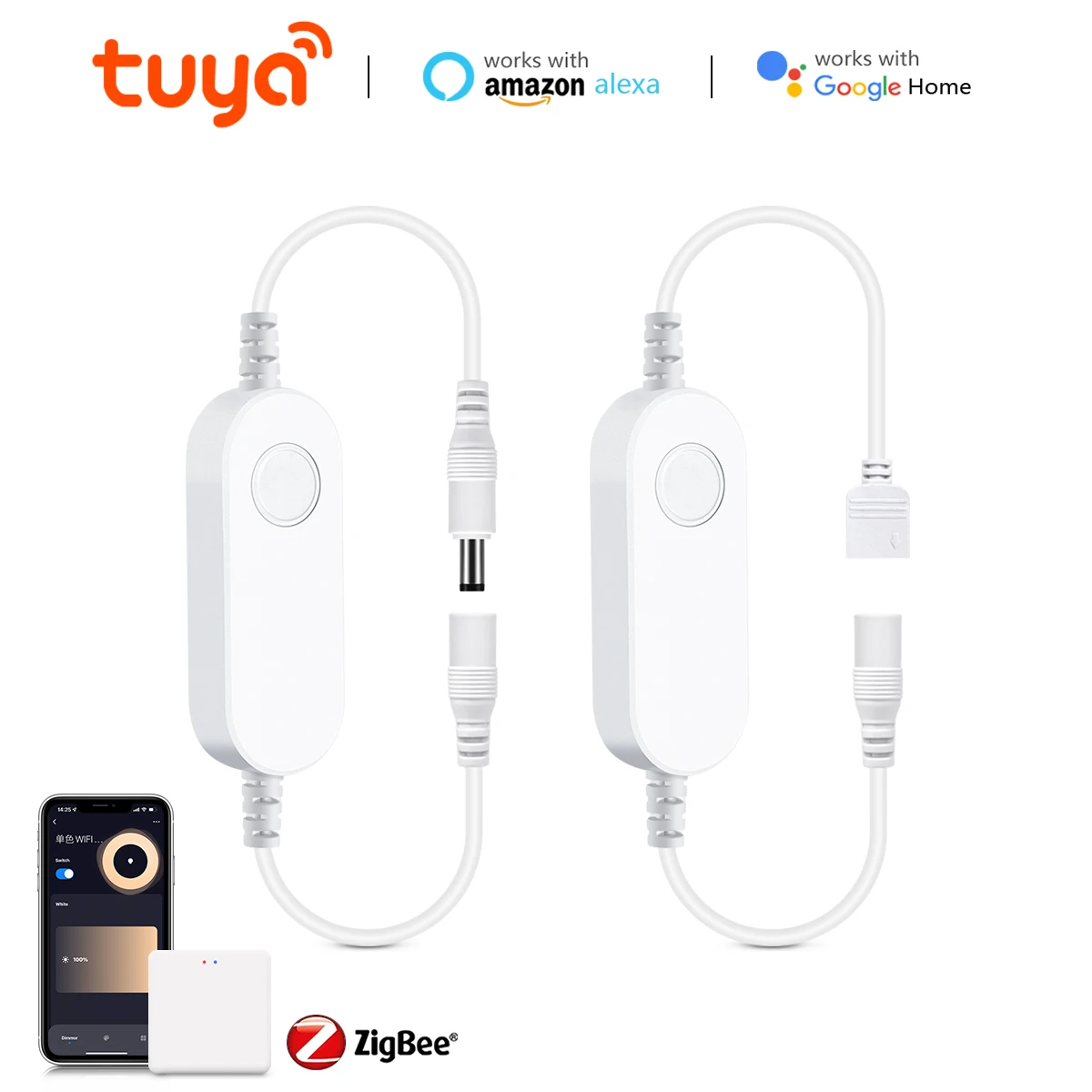 DC12V-24V-Tuya-Zigbee-Smart-LED-Controller-Dimmer-Single-Color-RGB-CCT ...