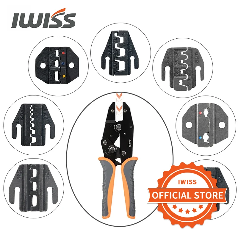 IWISS-HS-30J-Crimping-Pliers-Jaws-Kit-Spring-Tube-Insulation-Terminals ...