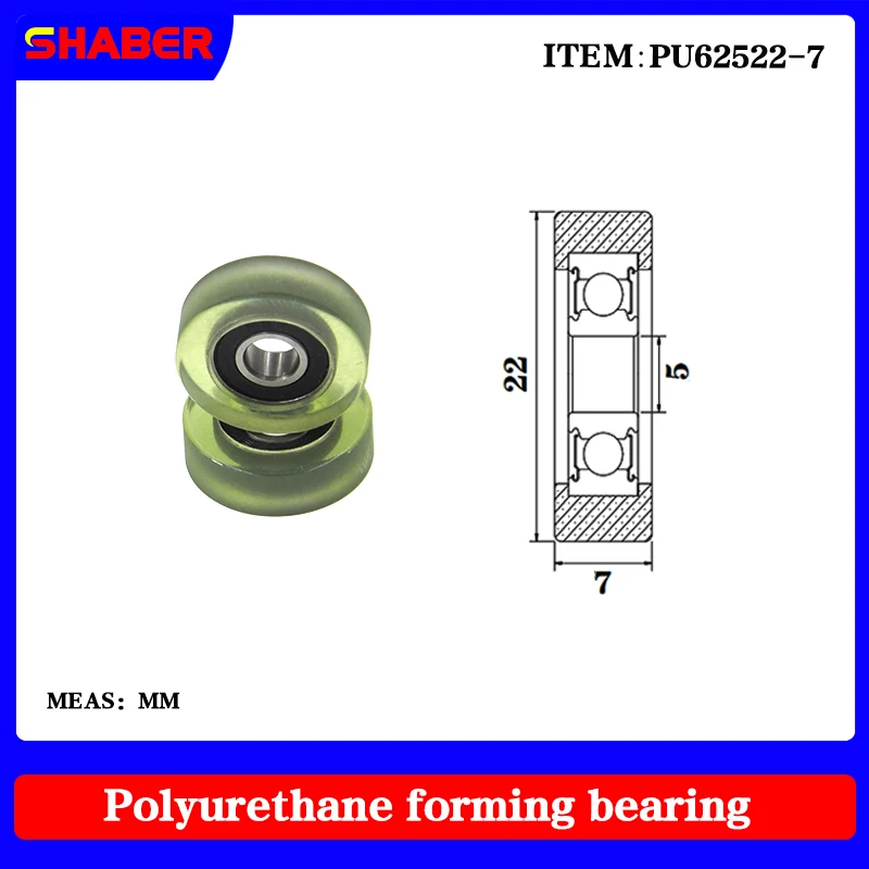 SHABER-Factory-supply-glue-coated-bearing-pulley-guide-wheel-PU62522-7 ...