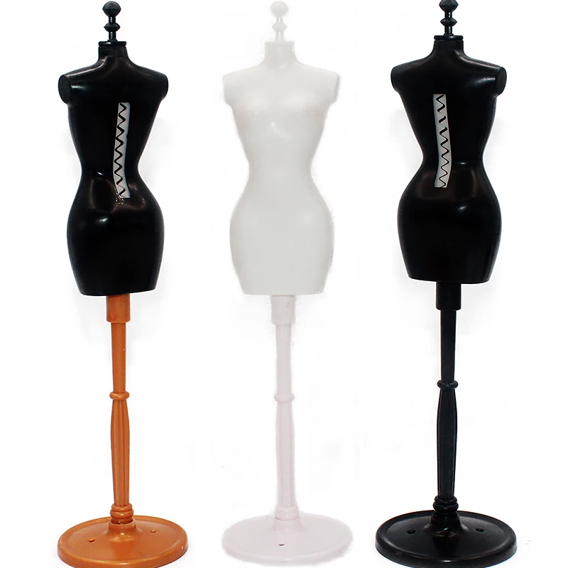Black-Gold-Mannequin-Frame-for-Barbie-Dolls-Clothes-Stand-30cm-Dress ...