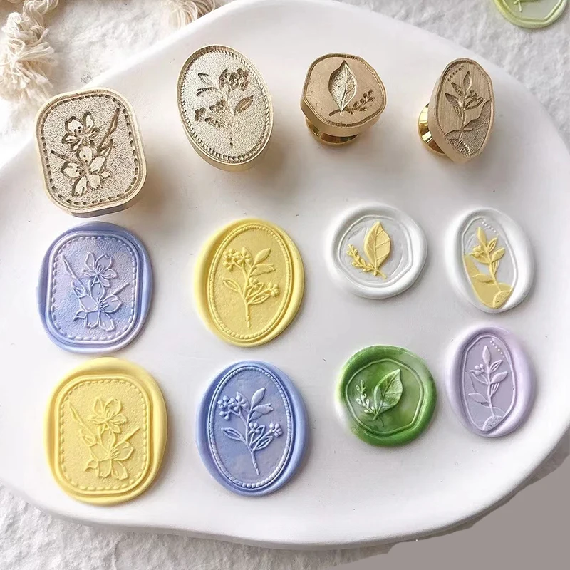Wax Seal Stamp 3D Embossed Flower Sealing Relief Frosting Scrapbooking ...