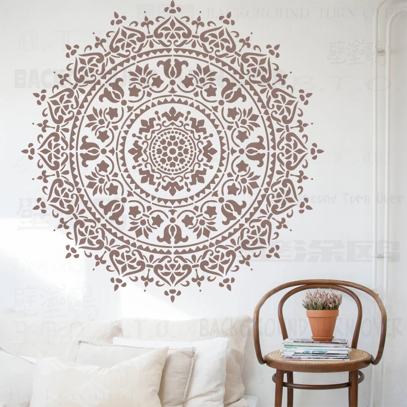 Make Mandala Wall Stencil | Big Stencil Painting Mandala | Wall ...