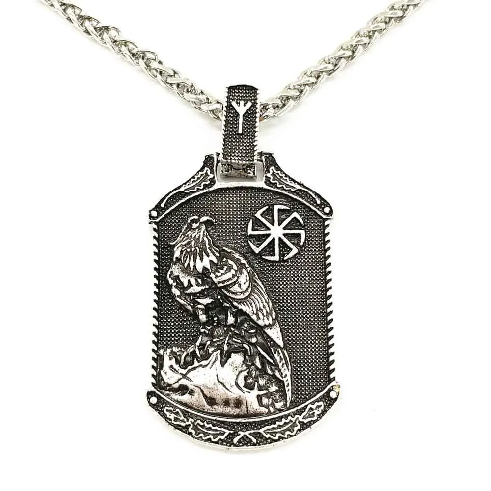 Eagle-Pendant-Slavic-Kolovrat-Amulet-Jewelry-Viking-Runes-Algiz-Clasp ...