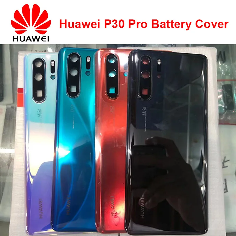Original For Huawei P30 Pro Back Battery Glass Cover Rear Housing Door Case For Huawei P30 Pro ...