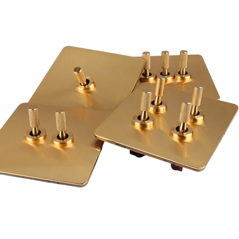 High-quality-European-style-golden-copper-panel-switch-retro-single-and ...