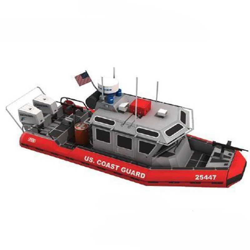 US Coast Guard Speedboat DIY Military Warship Origami 3D Paper Model ...
