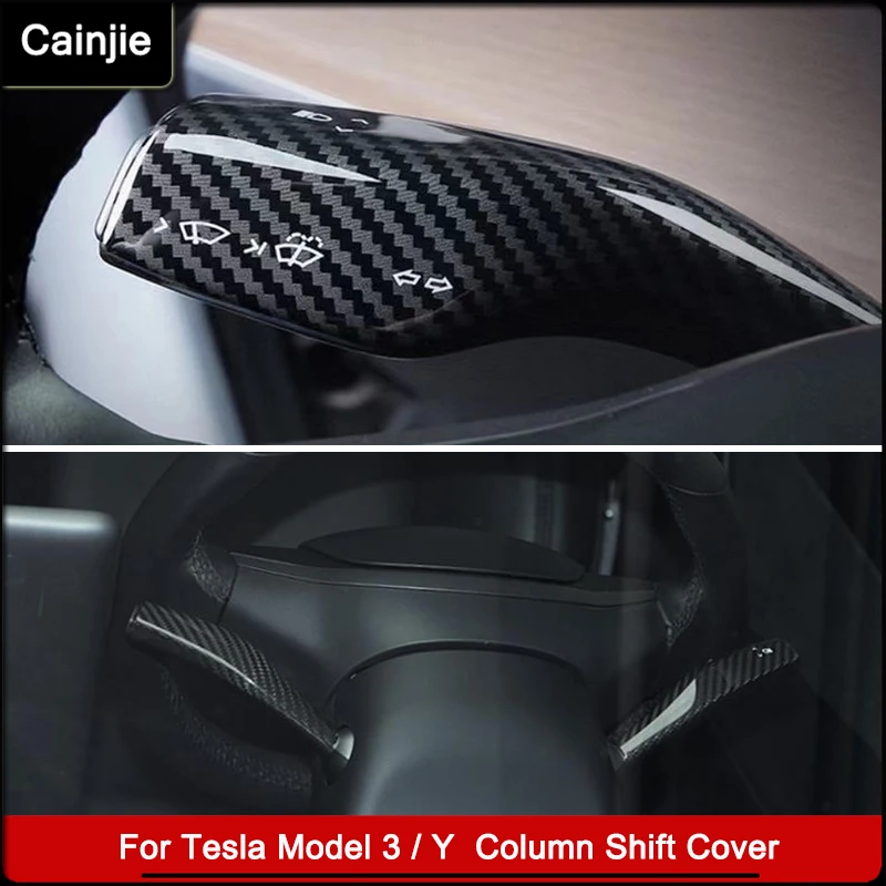 For Tesla Model 3 Y Carbon Fiber Abs Patch Model3 2022 Car Steering ...