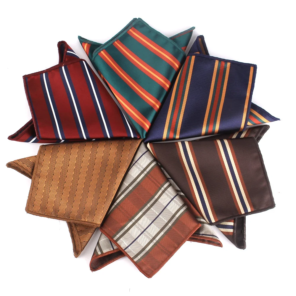 New-Striped-Pocket-Square-For-Men-Paisley-Chest-Towel-Wedding-kerchief ...