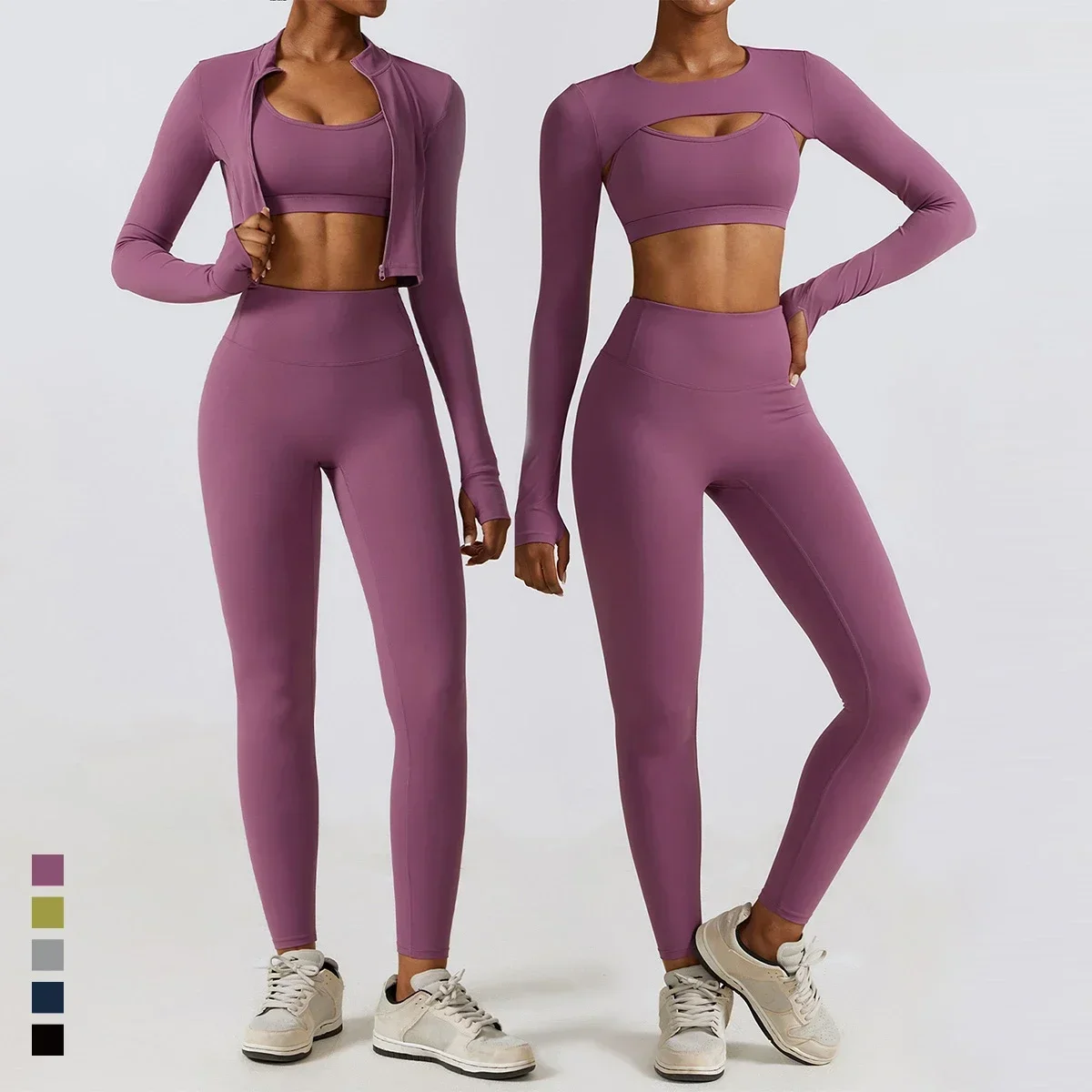 Women's Sportswear Yoga Set Workout Clothes Athletic Wear Sports Gym ...