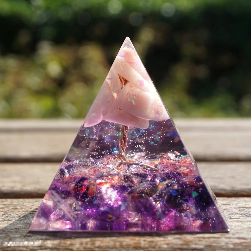 OBJET DECORATIF,10--Moule pyramide Orgonite cristal énergie, rassembler ...