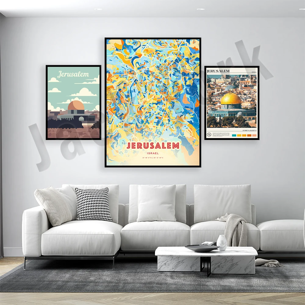 Kud-s-seyahat-posteri-kud-s-sil-eti-kud-s-srail-ehir-haritas-srail-bask ...