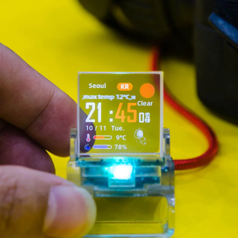 Hellocubic Cool Weather Forecast Prism Crystal 3d Wifi Clock Station ...