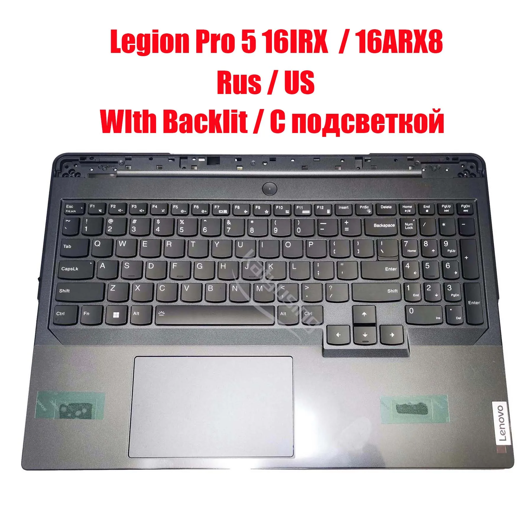 Rus US Keyboard Topcase Palmrest For Lenovo Legion Pro 5 16ARX8 16IRX8 ...