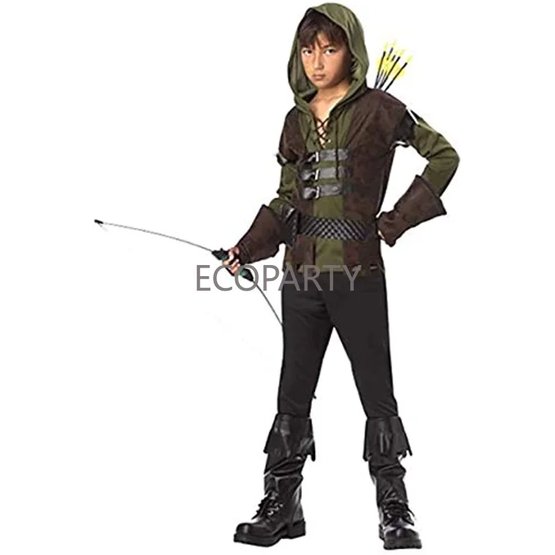 Kids Archer Costume Boys Hunter Costume Robin Hood Cosplay for ...