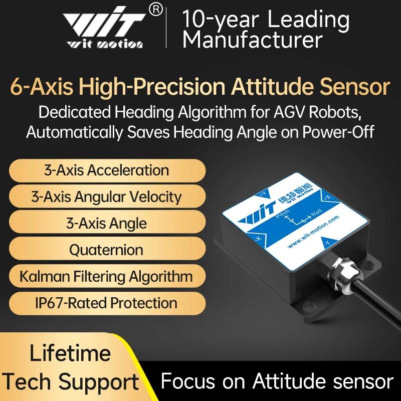Witmotion HWT601 3-axis IMU Inertial Navigation ROS Robot Module, MEMS ...