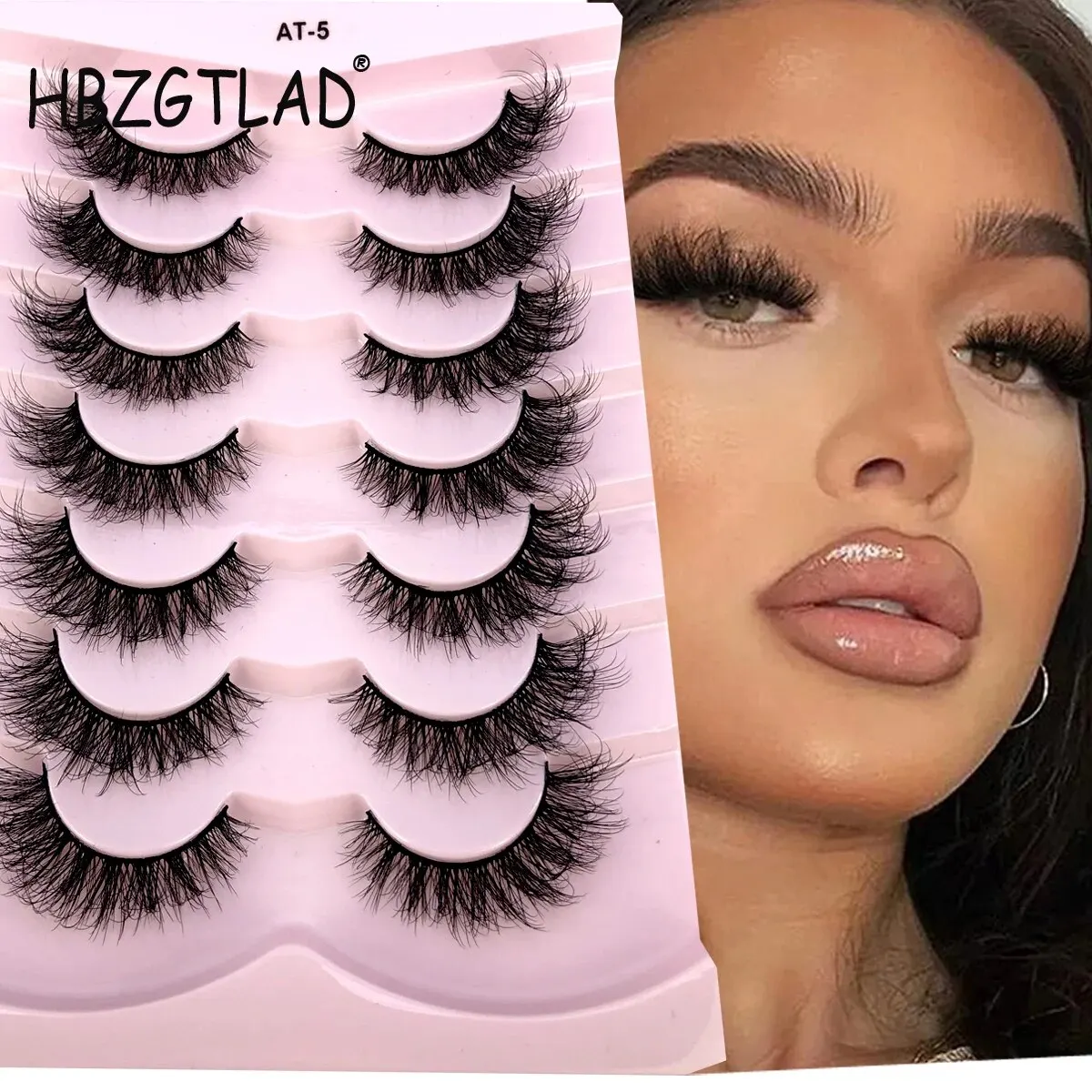 HBZGTLAD-7-Pairs-6D-Faux-Mink-Lashes-Bulk-Russian-Volume-Fluffy-Natural ...