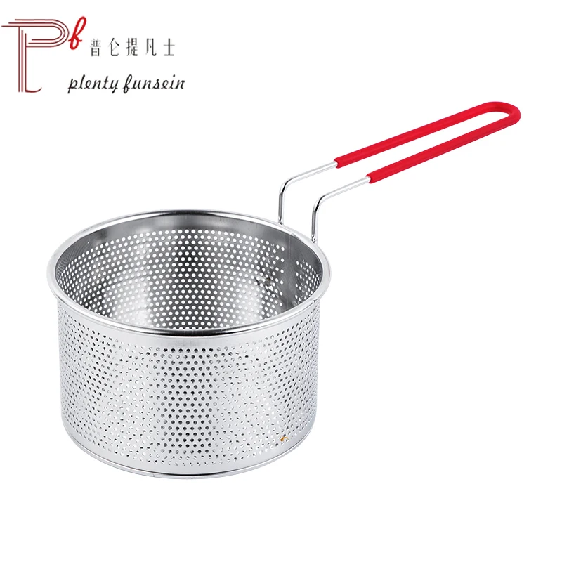 Thickened 304 stainless steel frying basket, cooking noodle basket, oil ...