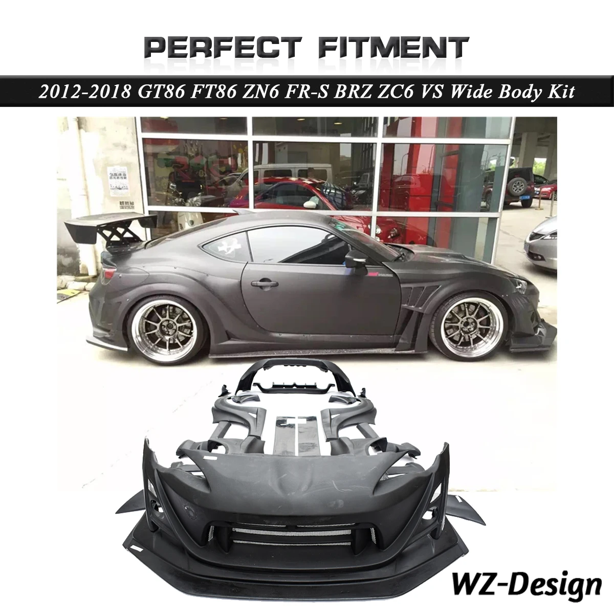 Fiber-Glass-VS-Wide-BodyKit-Style-Fit-For-2012-2018-GT86-Tuning-FT86 ...