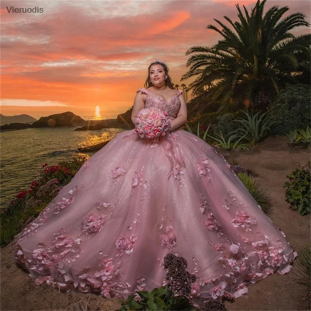 Vestido-de-baile-rosa-para-quincea-era-vestidos-para-Quincea-era-15-a ...