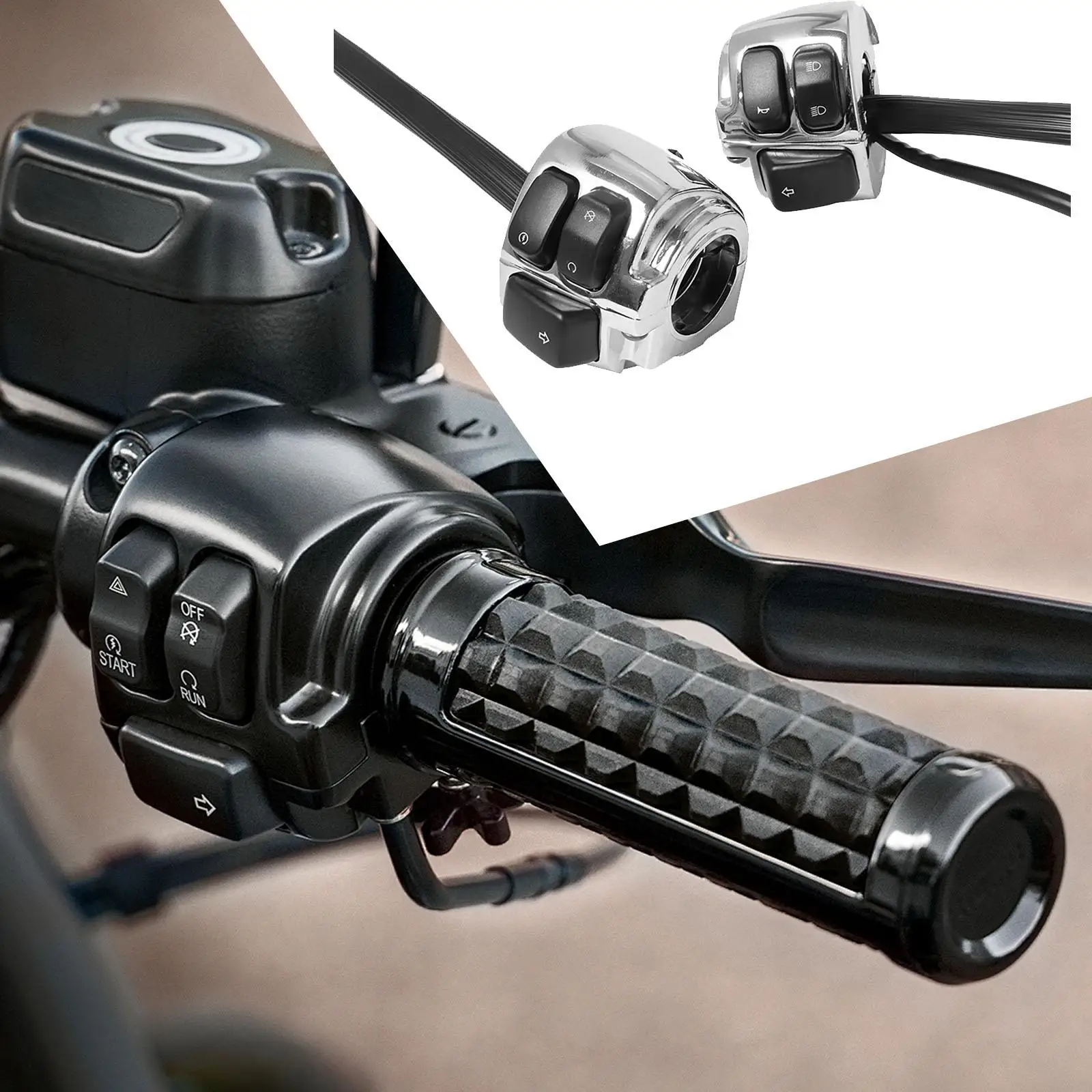 Motorcycle-Handlebar-Switch-Control-Button-Premium-Accessories-Aluminum ...
