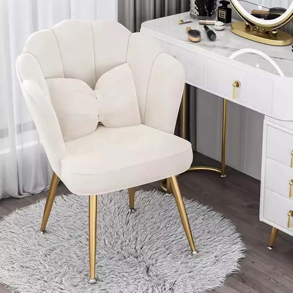 Formwell Makeup Chair Velvet Accent Chair Shell Shape Vanity Chairs ...