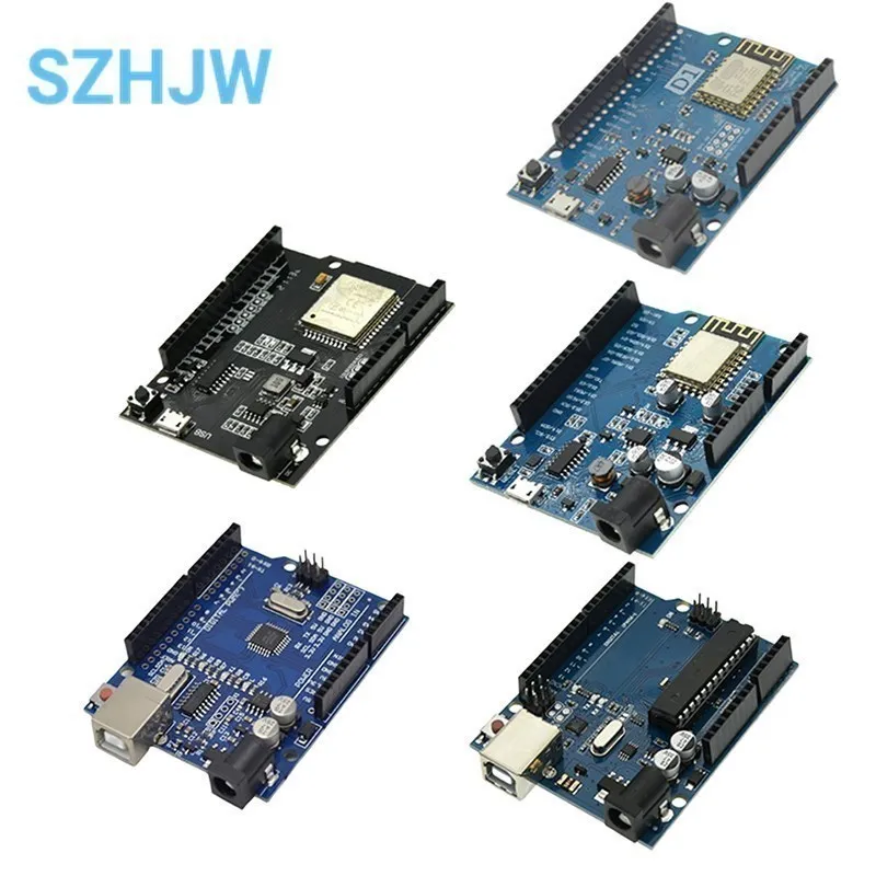 Atmega16u2 Wifi R3 Esp32 Arduino Uno R3 개발 보드 용 오리지널 Atmega328p 칩 Ch340g Wemos Esp8266