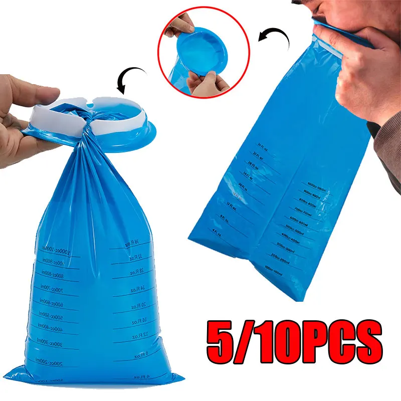 5-10Pcs-1000ML-Portable-Disposable-Travel-Car-Airplane-Motion-Sickness ...