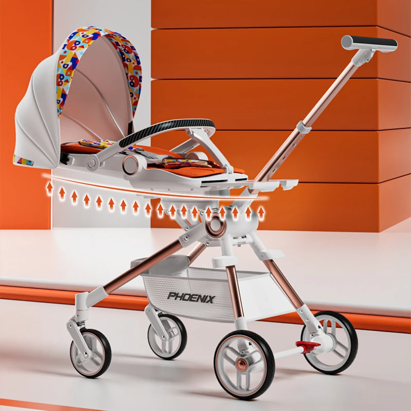 EG40 Lightweight Baby Stroller, One Click Fold Pushchair, Lay Flat ...