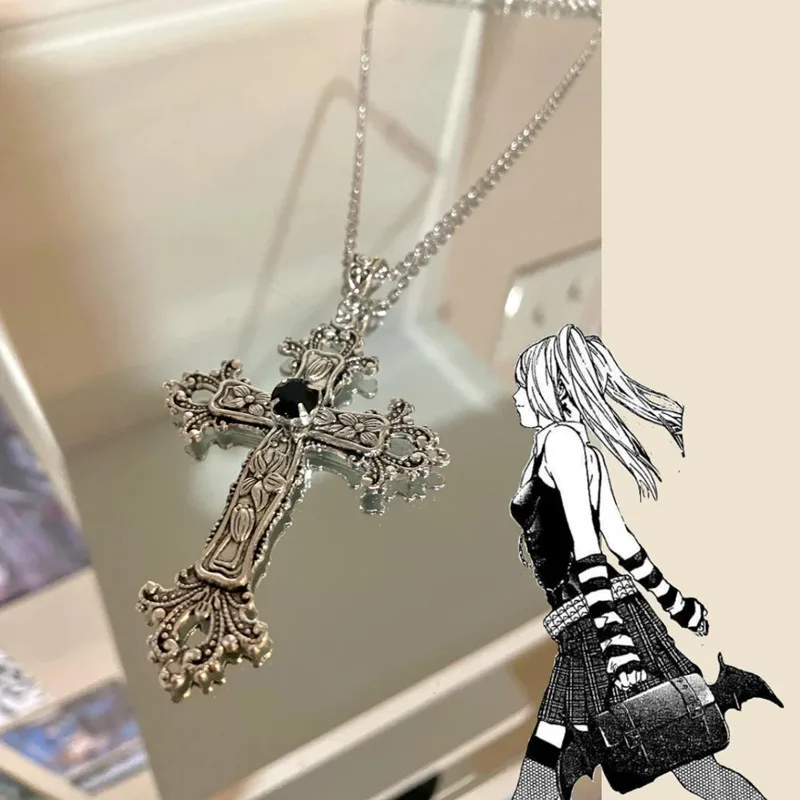Anime-Death-Note-Necklace-Misa-Amane-Cosplay-Detailed-Cross-Pendant ...