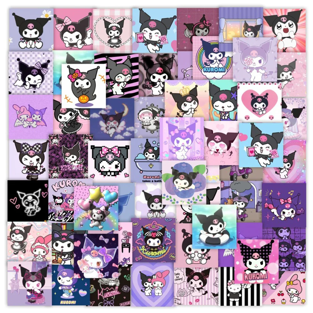 10/30/63ชิ้นสติกเกอร์โปสเตอร์อนิเมะ Kuromi สติกเกอร์การ์ตูน Kawaii ...