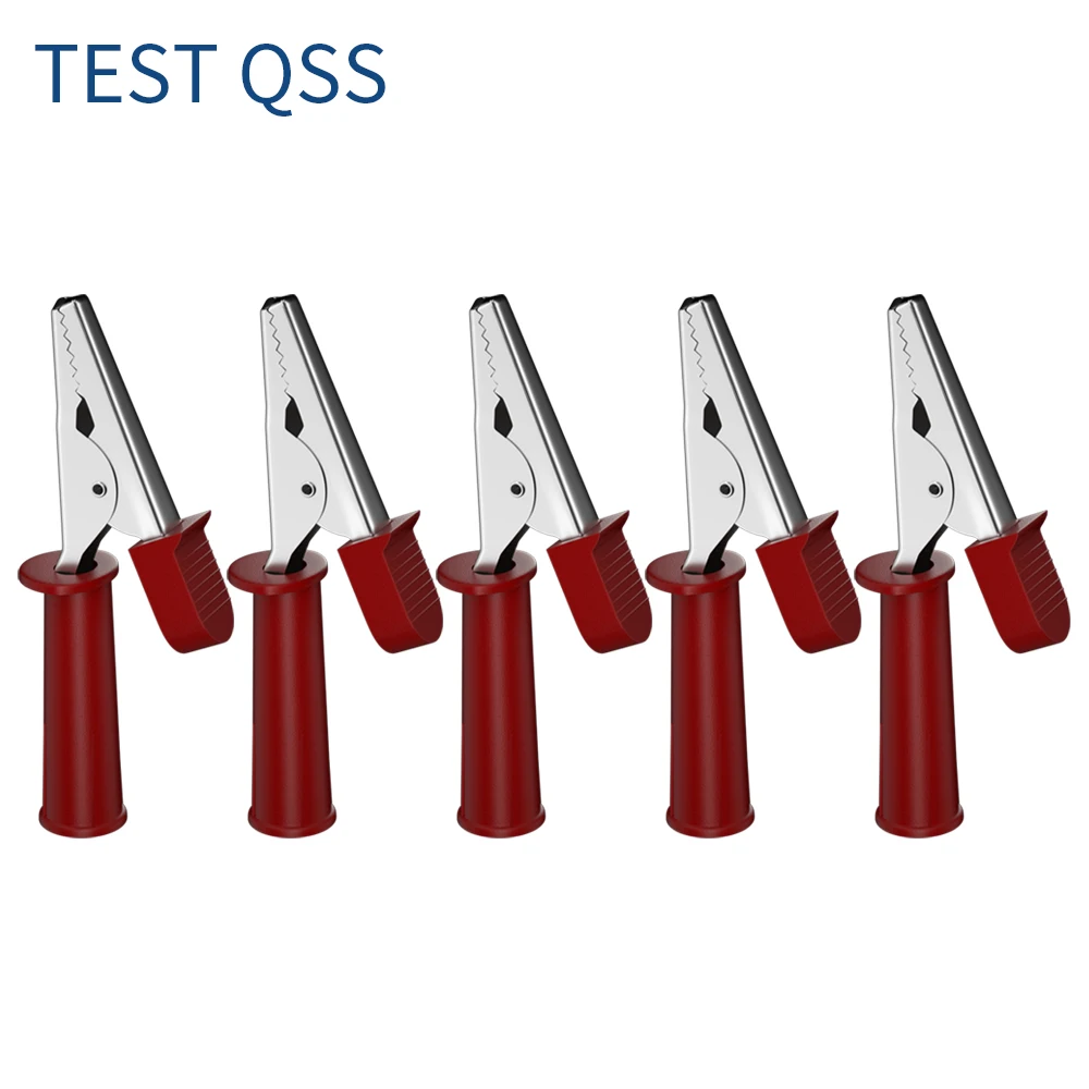 QSS 5PCS Heavy Duty Insulated Alligator Clips PVC Crocodile Clamps ...