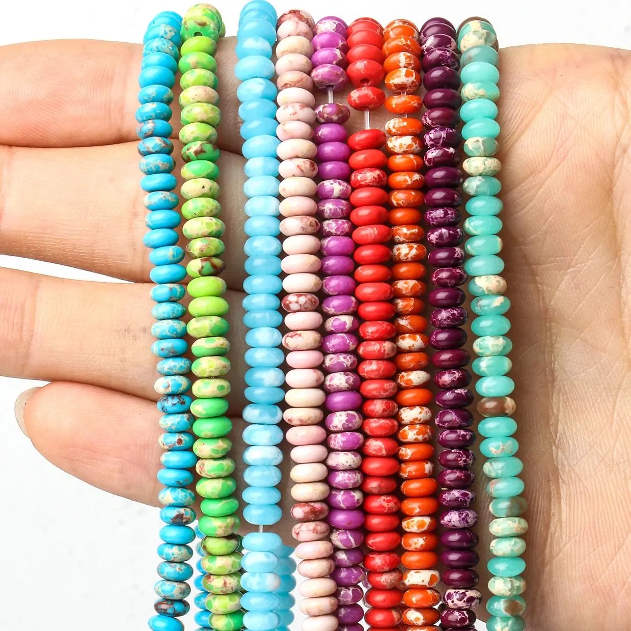 Nat rlicher Rondelle Stein 5 2mm bunte kaiserliche Jaspis lose Abstands nat-rlicher-rondelle-stein-5-2mm-bunte-kaiserliche-jaspis-lose-abstands