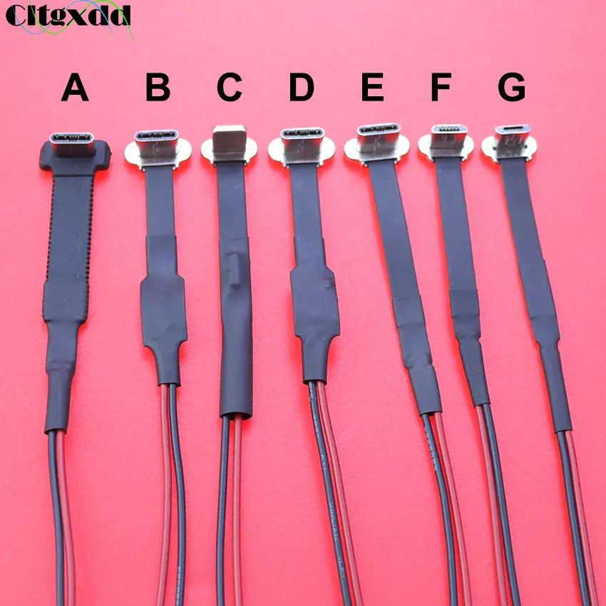 Type-C Micro USB Connector FPC 2Pin 3Pin W/ Resistor R1 Soft Flat Cable ...