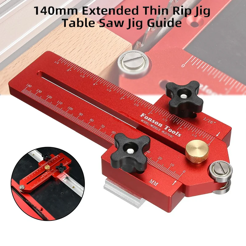 90-140mm-Extended-Thin-Rip-Jig-Table-Saw-Jig-Guide-Saw-Locator-for ...