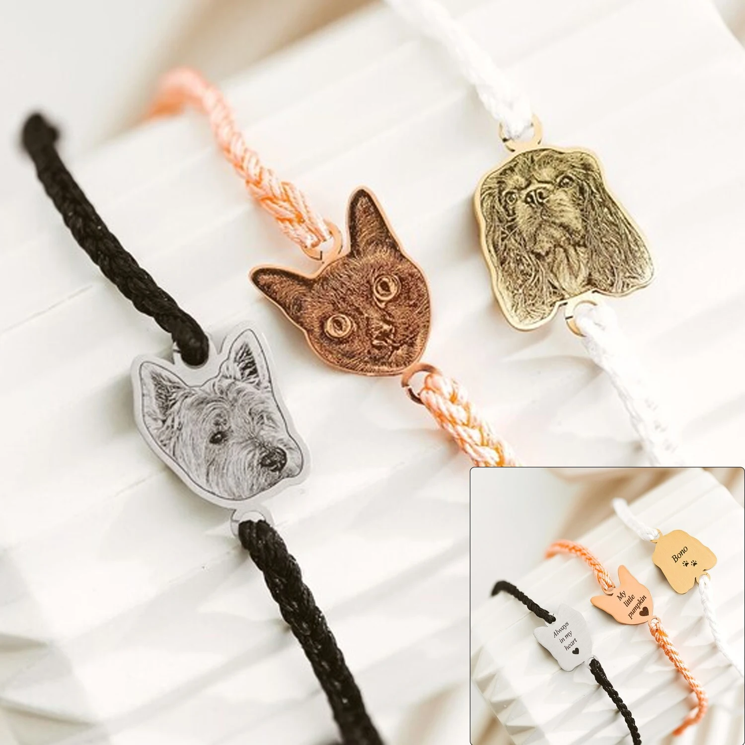 Personalized Pet Bracelet Engraved Dog Bracelet Pet Remembrance Gift ...