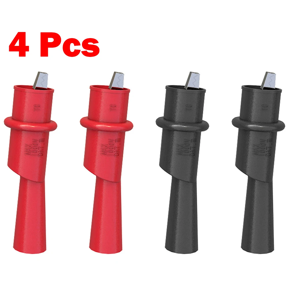 4pcs-Multimeter-Clip-Kit-Insulated-Crocodile-Clamp-For-Electrical ...