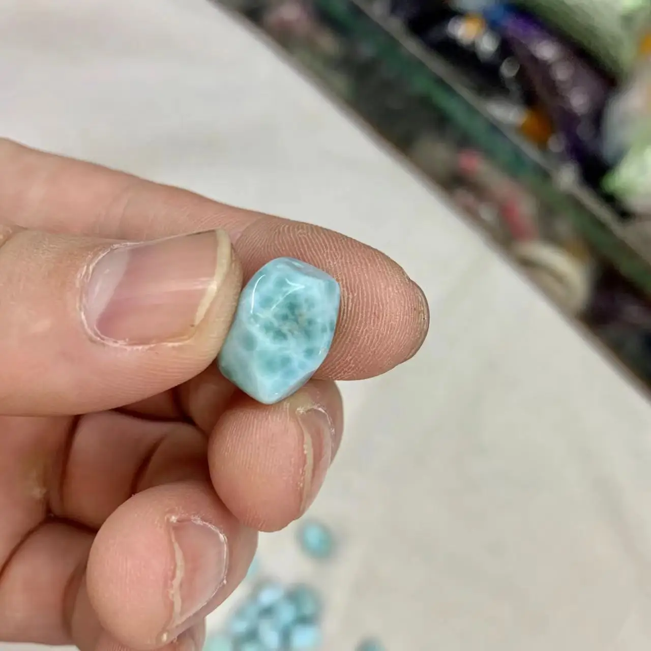 Natural Genuine Dominican Larimar/ Copper Pectolite Nugget Free Form ...