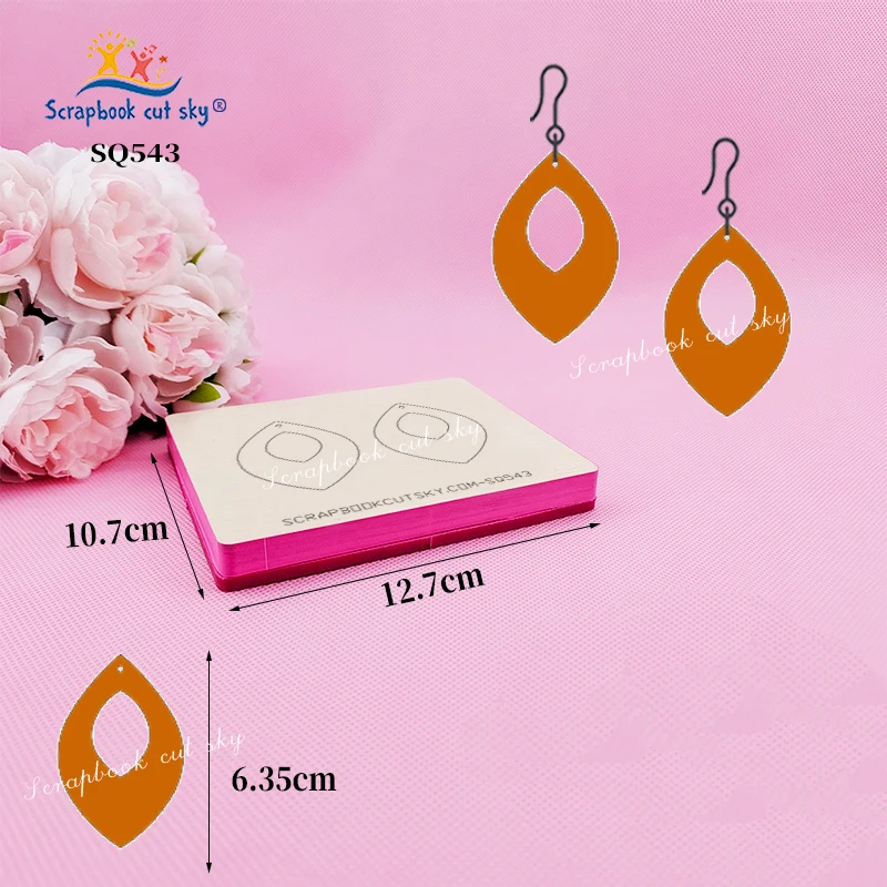 ScrapbookCutSky-SQ543-New-earrings-Wooden-Cutting-Knife-Die-Used-with ...