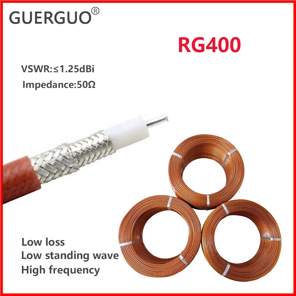 RG400 Cable High Quality Low Loss 50 Ohm 50-3 Double Shielded RF ...