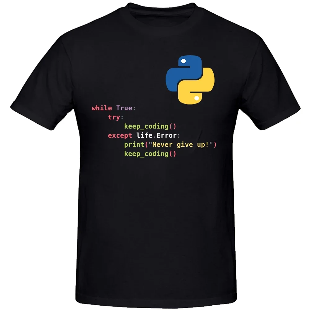 Camiseta-Motivacional-Masculina-de-Programa-o-Python-Casual-Solto-Gr ...