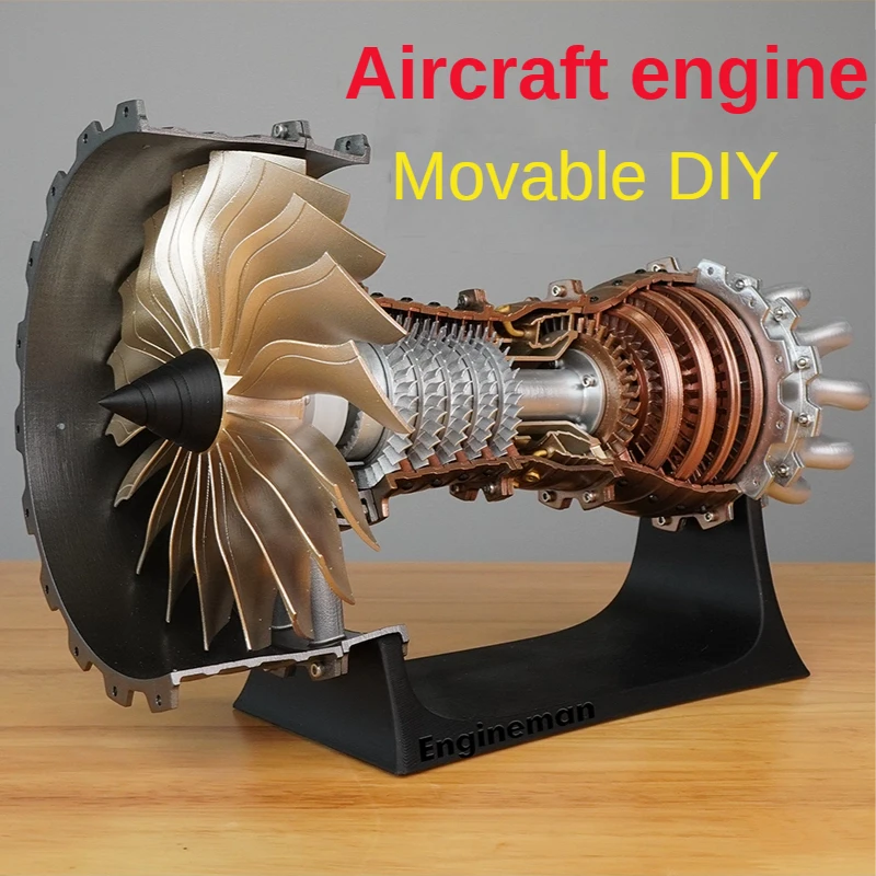 Modelo de motor de avión, Mini motor Turbofan de aviación, ensamblaje ...